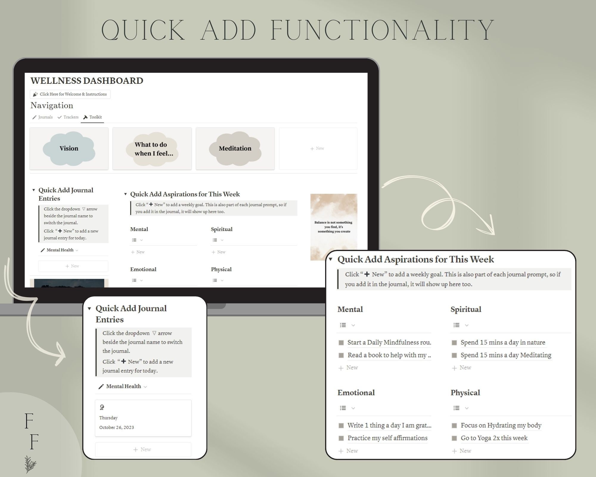 Notion Wellness Dashboard Template - Self-care, Mental, Emotional ...