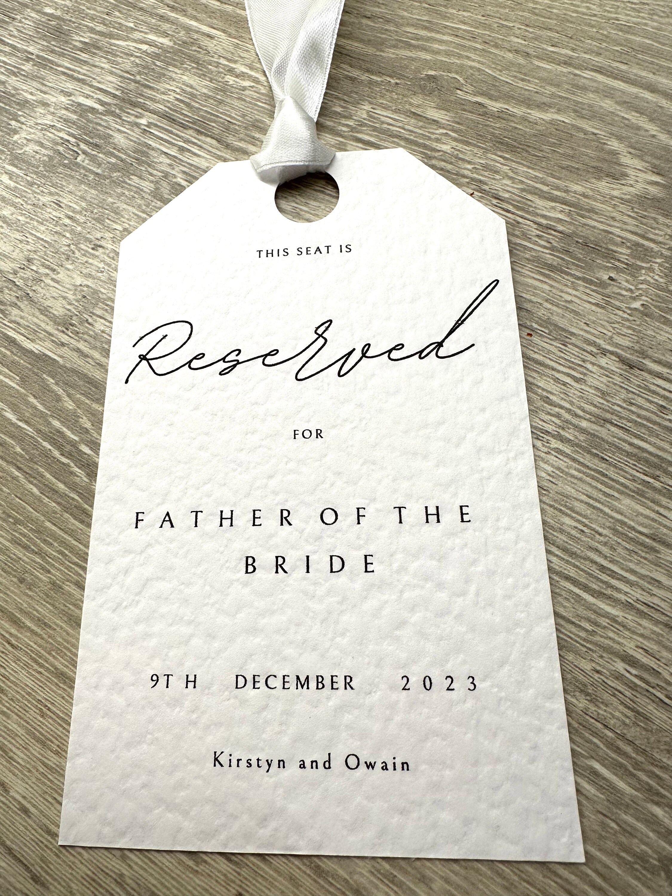Luxury Wedding Reserved Seating Signs/wedding/minimalist/tags - Etsy