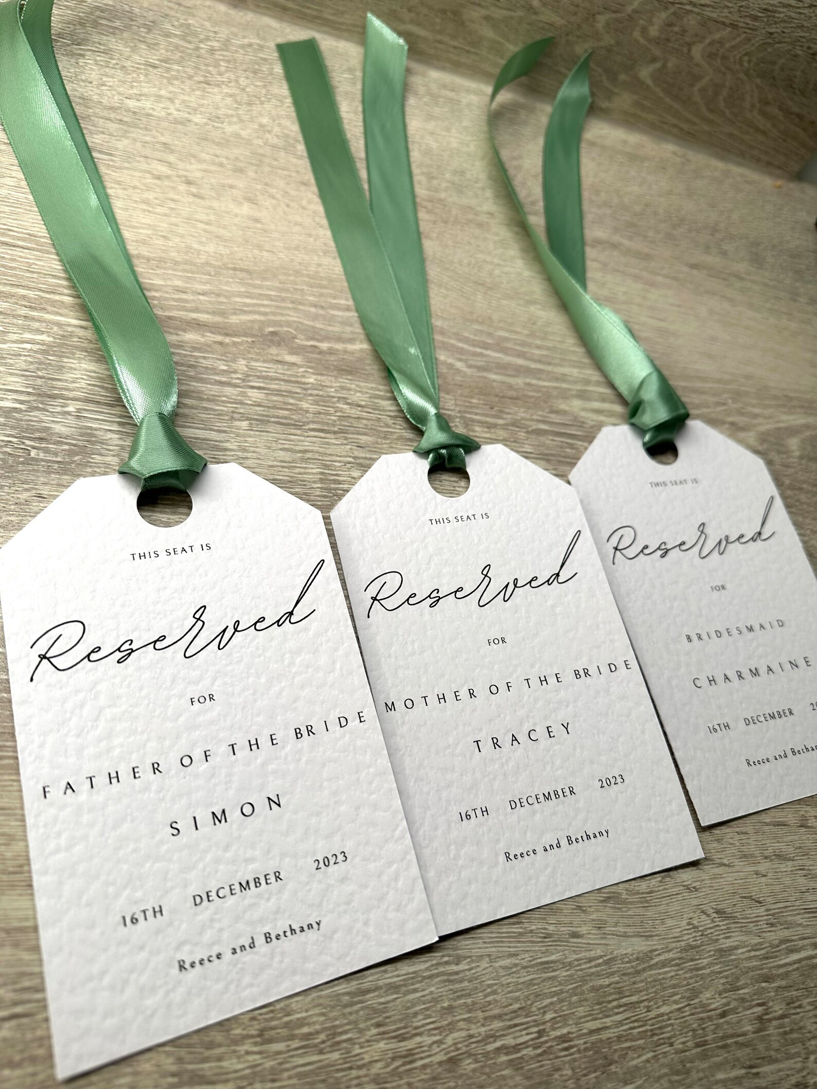 Luxury Wedding Reserved Seating Signs/wedding/minimalist/tags - Etsy