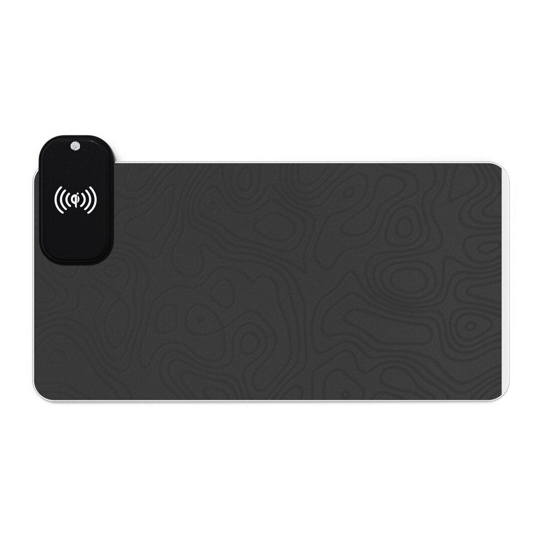 Black Damascus Design LED Gaming Mouse Pad Wireless Charging, Gaming ...