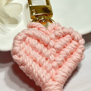 Tassel Heart Keychain--macrame Heart Keychain--love Keychain--bag and ...