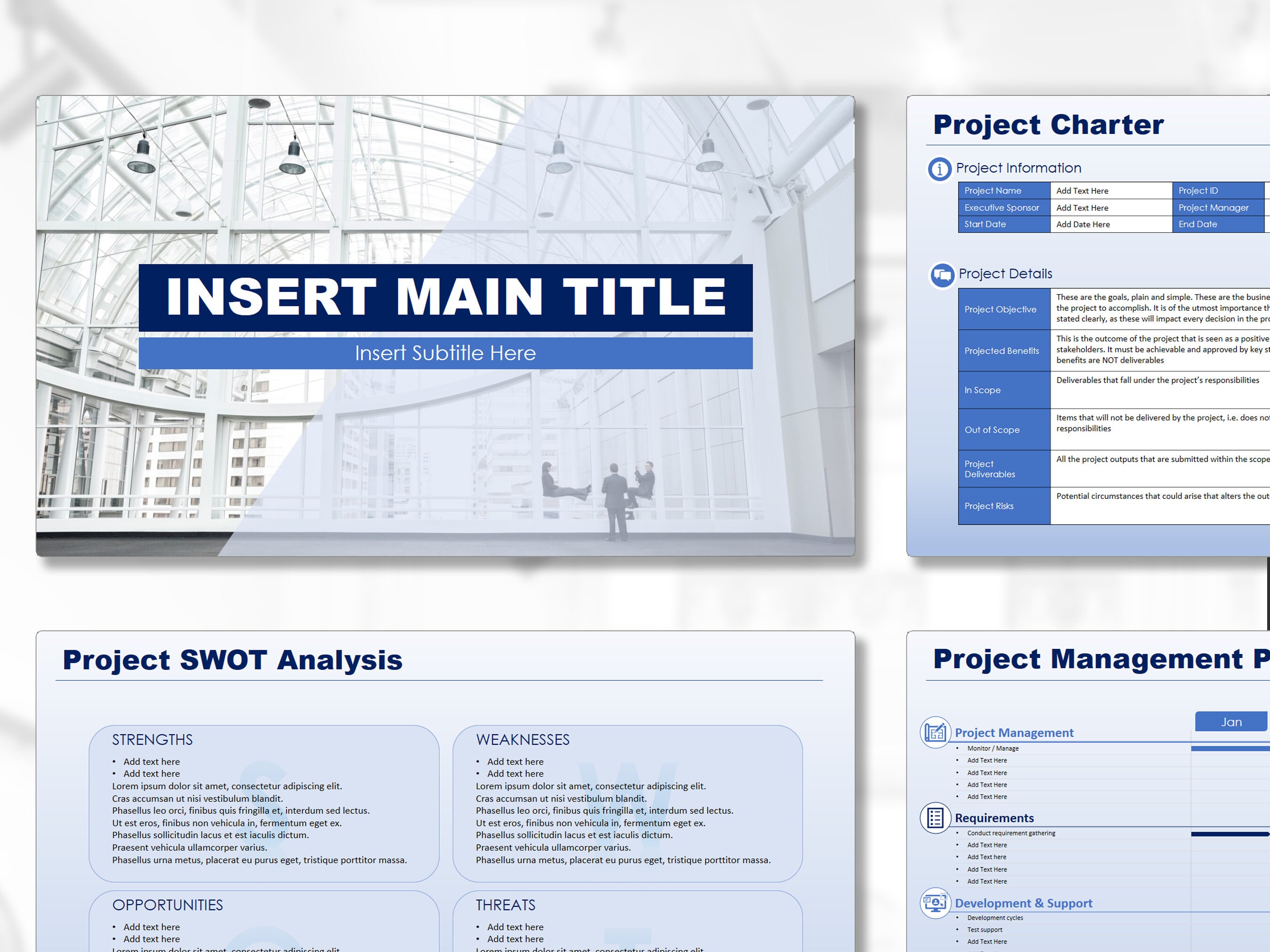 Simple Project Management Presentation Template - Etsy