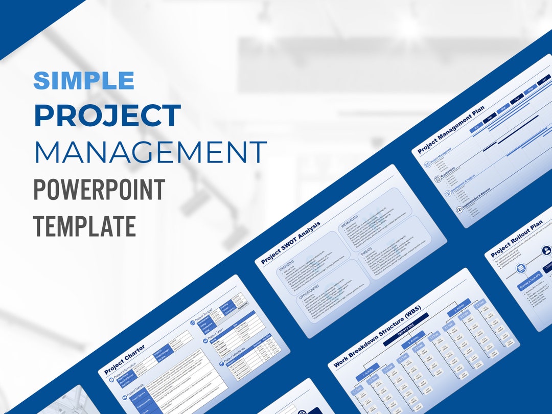Simple Project Management Presentation Template - Etsy