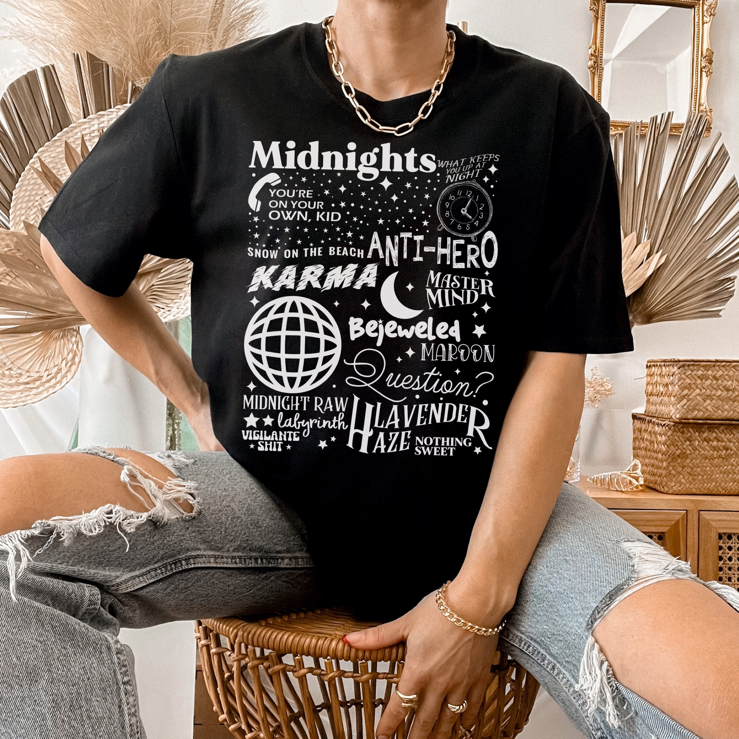 Midnights Album Taylor Swift T-shirt: Swiftie Merch Gift - Etsy UK
