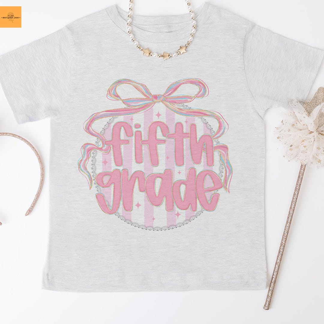 5th Grade Shirt for Girls – Matching First Day of School T-shirt – 5th ...