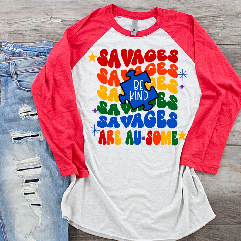 Savages Autism Awareness Mascot Digital Design, Be Kind Mascot Png ...