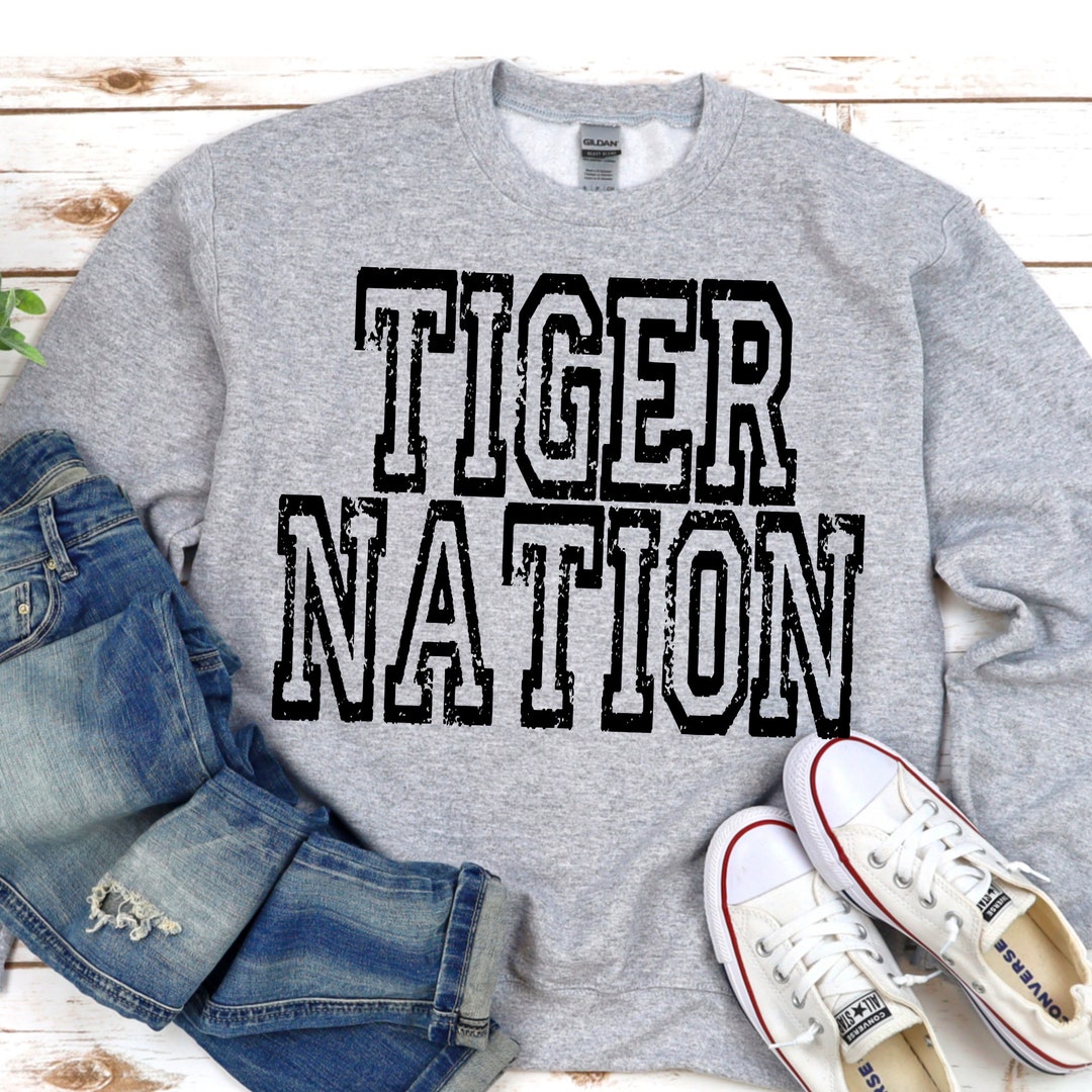 Tiger Nation, Tigers Game Day Mascot Digital Design , Design Tshirt ...