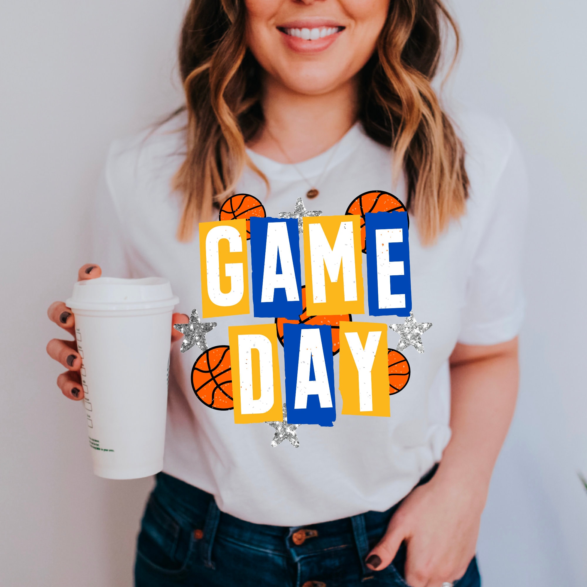 Blue & Gold Game Day School Spirit Png, Mascot Digital Design, Png ...