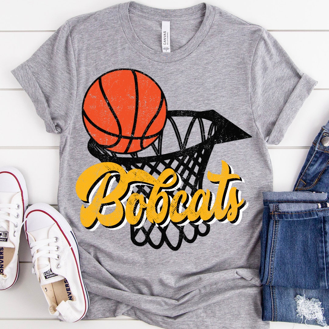 Bobcats Gold Basketball Game Day Mascot Digital Design, Baskeball ...