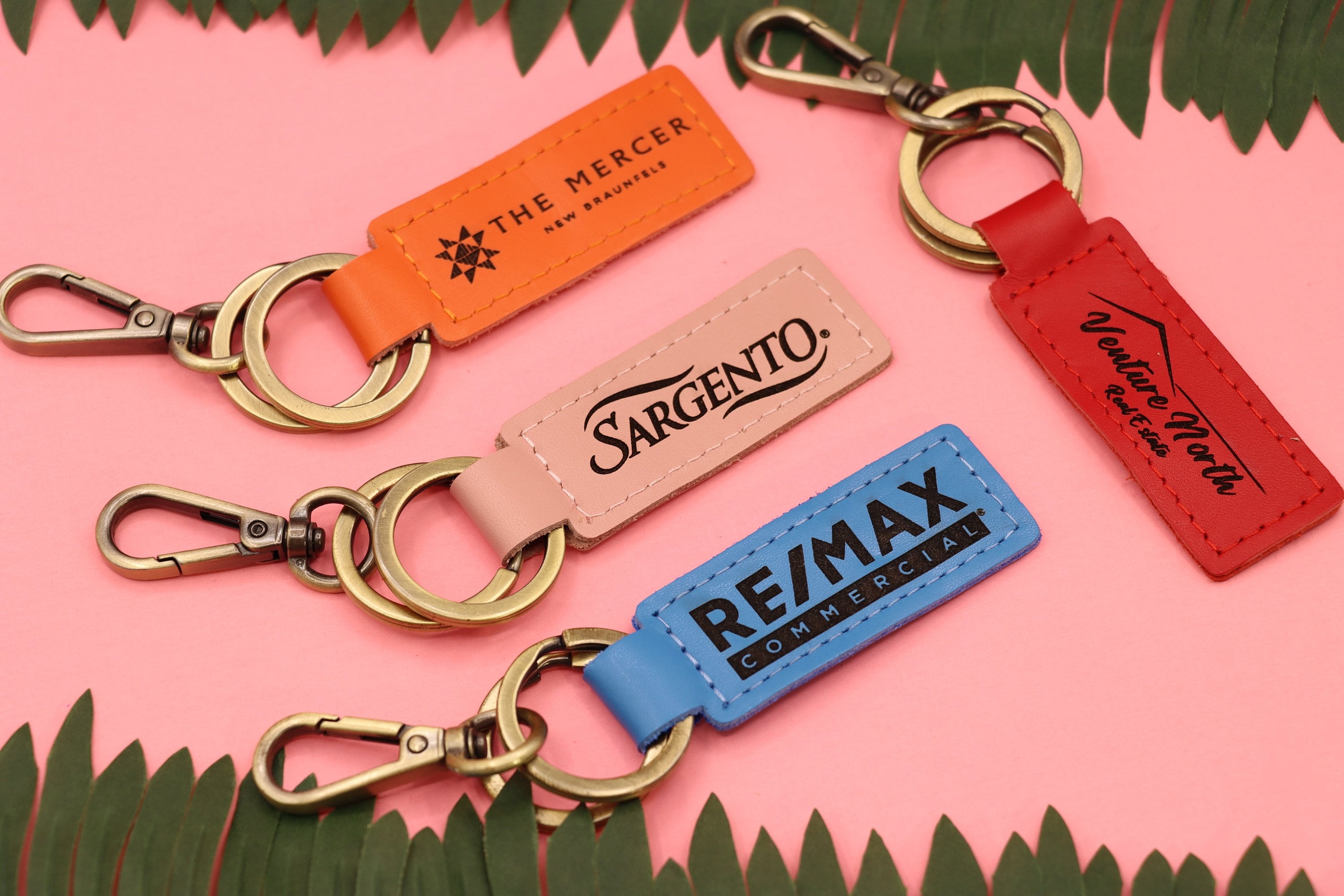Business Logo Keychain, Custom Leather Keychain - Etsy