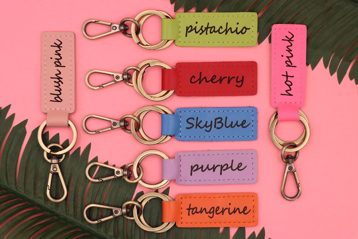 PERSONALIZED LEATHER KEYCHAIN, Graduation Gifts Under 10, Birthday ...