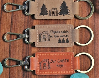 Cabin Keys, Keychain for Cabin, Cottage Keychain, Gift for Second Home ...