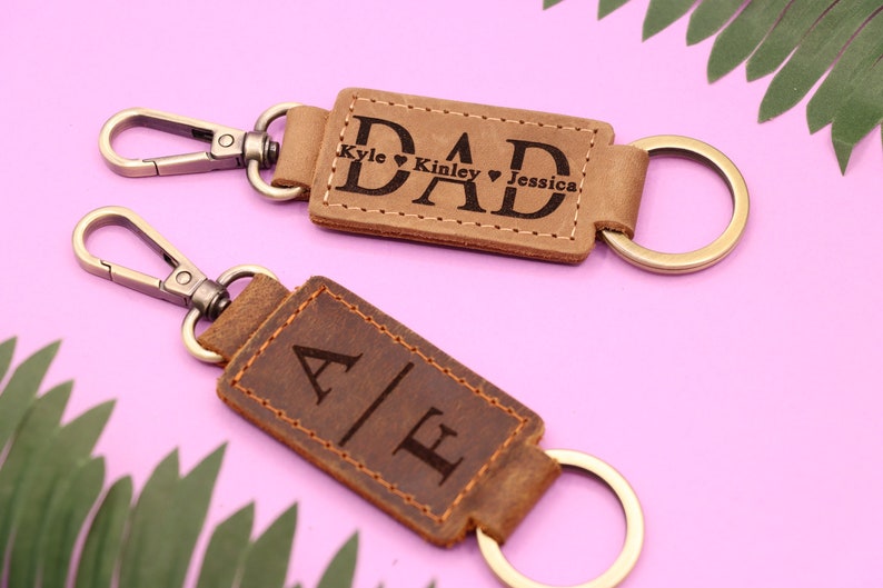 Personalized Dad Keychain, New Dad Gift, Engraved Dad Keychain, Fathers ...