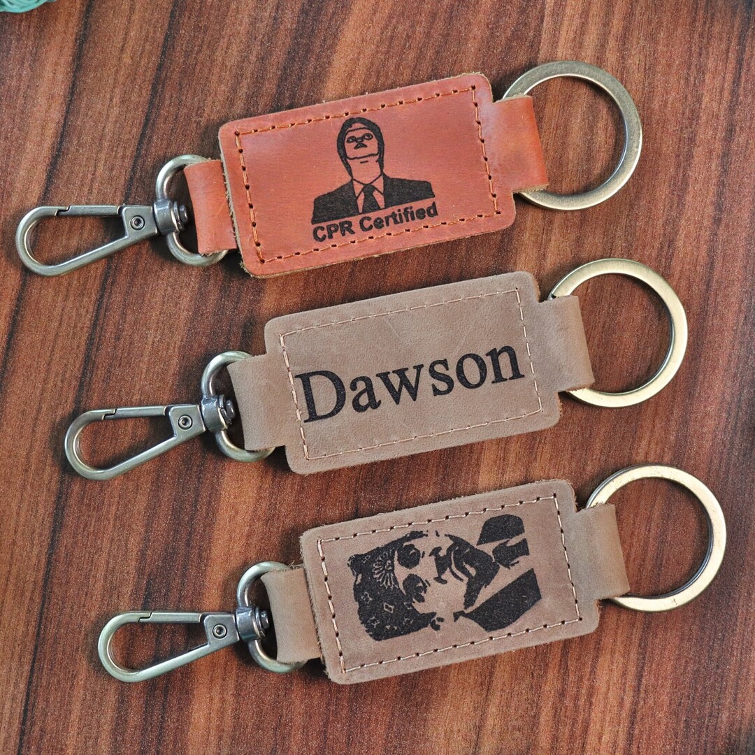 The OFFICE Keychains, Office Party Favor Keychains, Leather Keychains ...