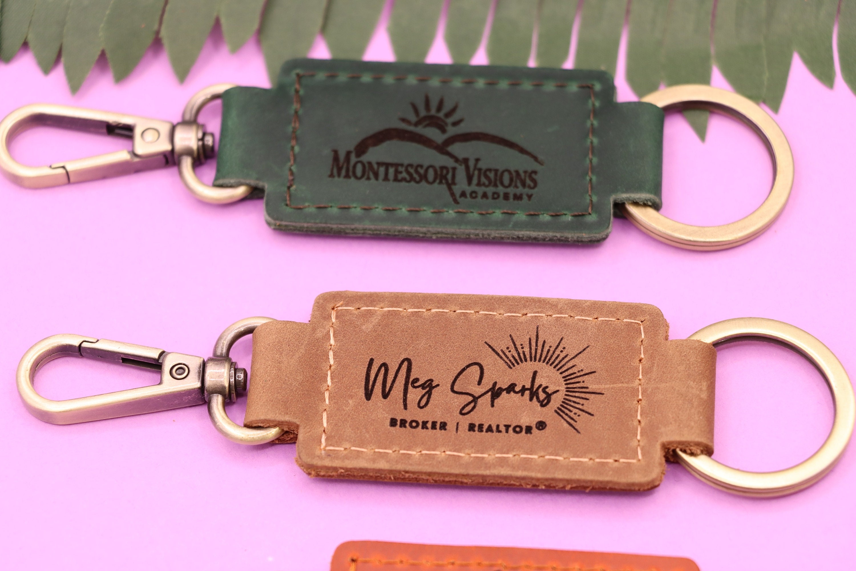 Corporate Gifts for Employees, Personalized Keychain, Leather Keychain ...