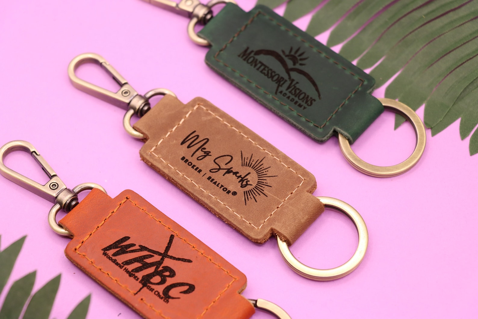 Business Logo Keychain, Custom Leather Keychain - Etsy