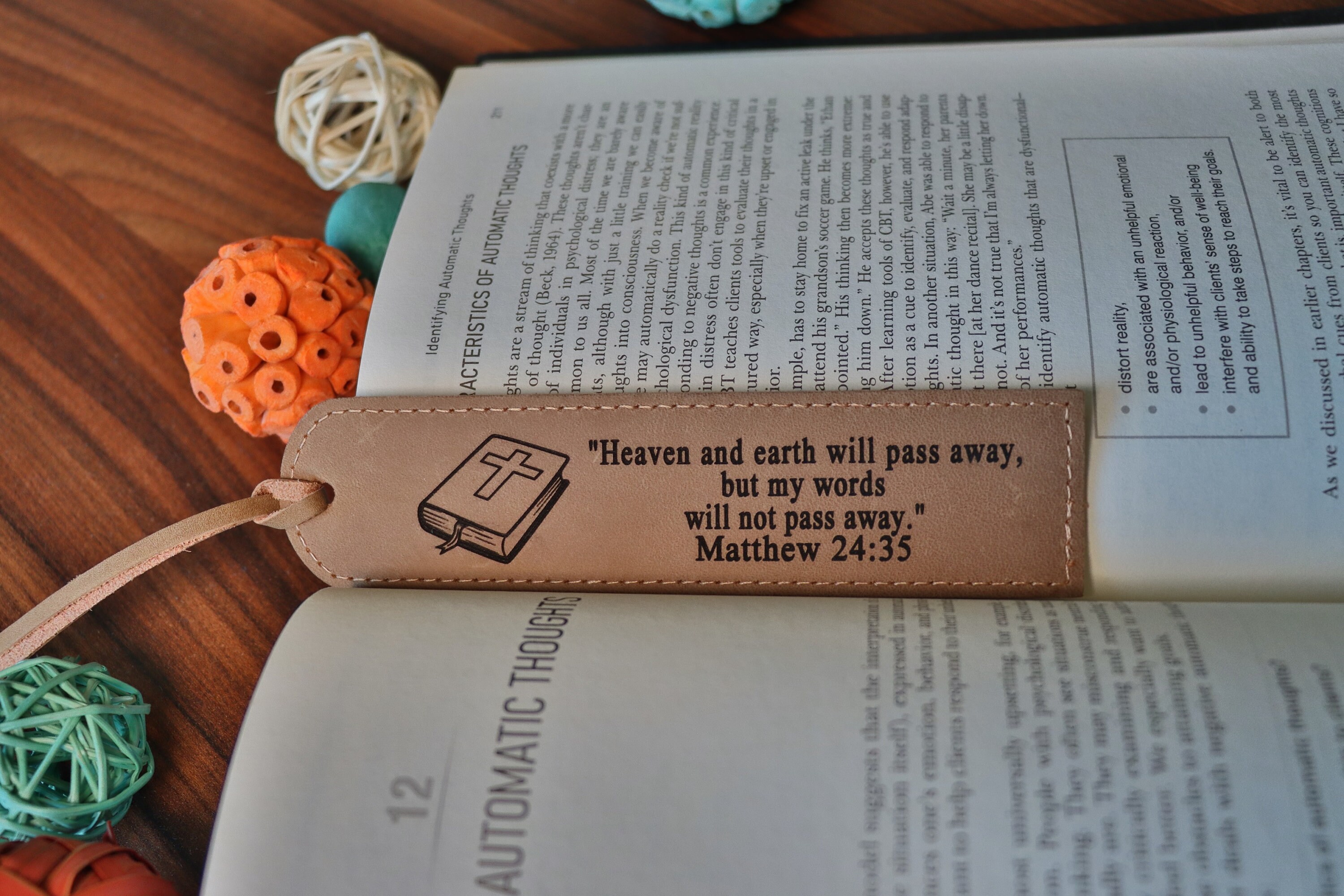 BIBLE BOOKMARK, Leather Bookmark for Bible Reader, Gift for Church ...