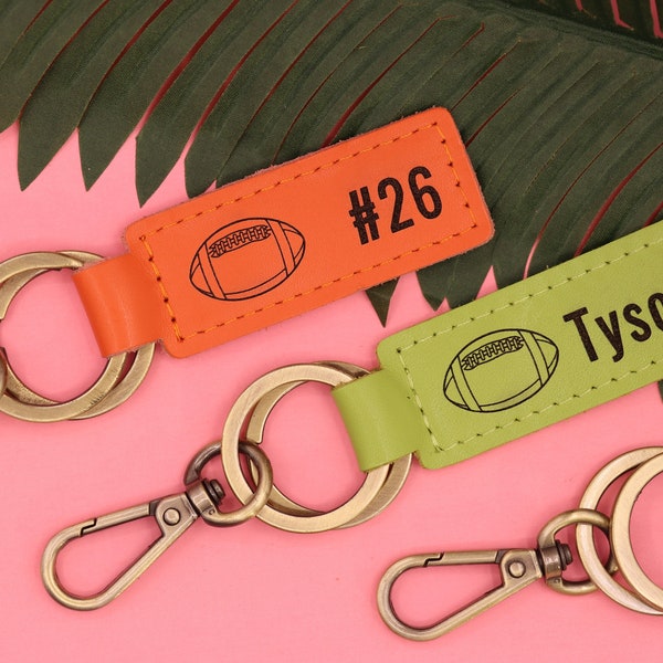 Football Keychain - Etsy