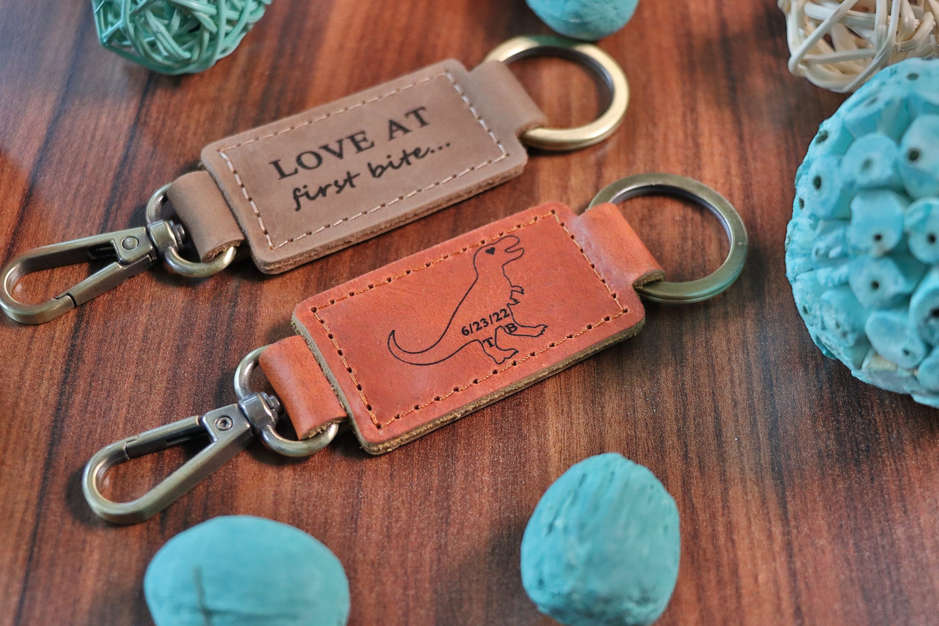 Dinosaur Keychain T Rex Keychain 3rd Anniversary Gift - Etsy