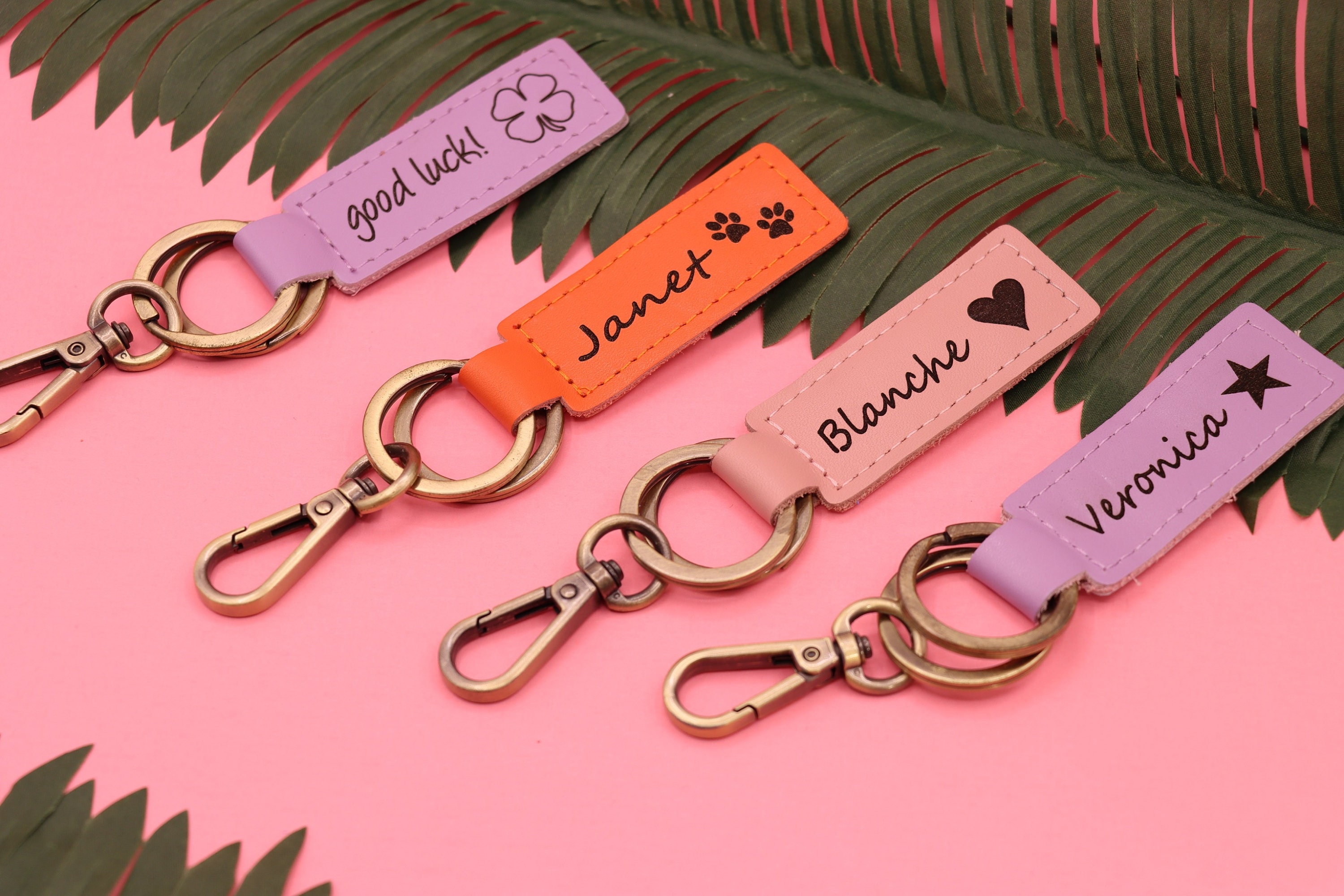 PERSONALIZED LEATHER KEYCHAIN, Graduation Gifts Under 10, Birthday ...