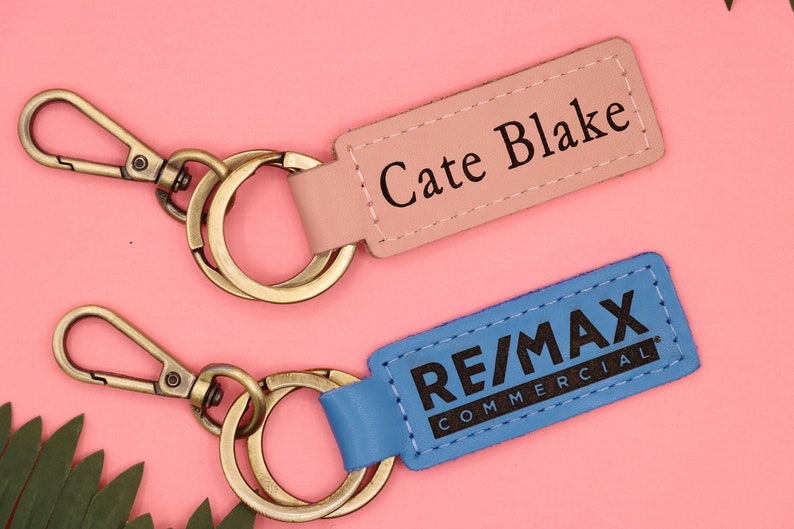 Business Logo Keychain, Custom Leather Keychain - Etsy