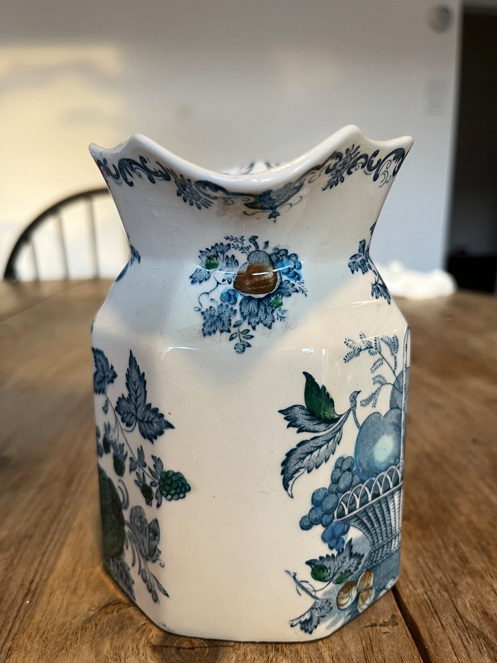 1940's Mason's England - Patent Ironstone China- Blue Fruit Basket ...