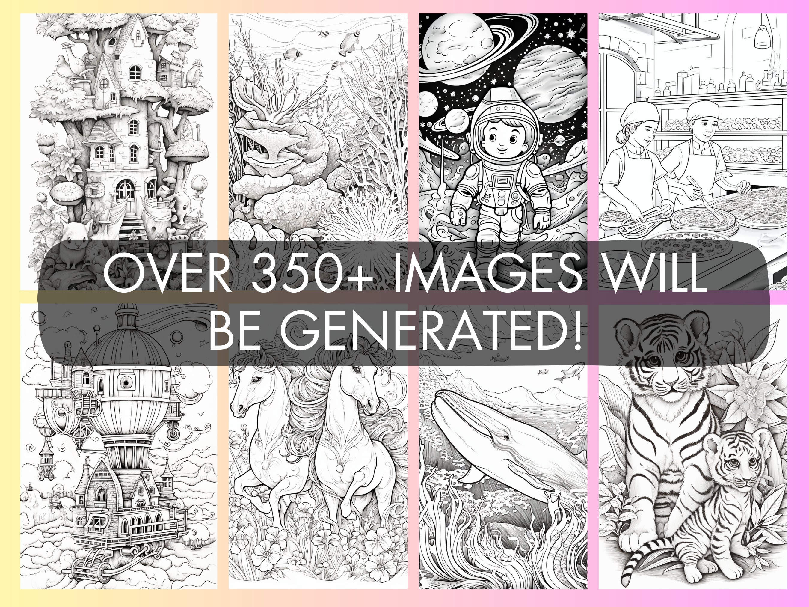 100+ Coloring Book Pages, AI Art, Midjourney Prompt, Midjourney AI Art ...