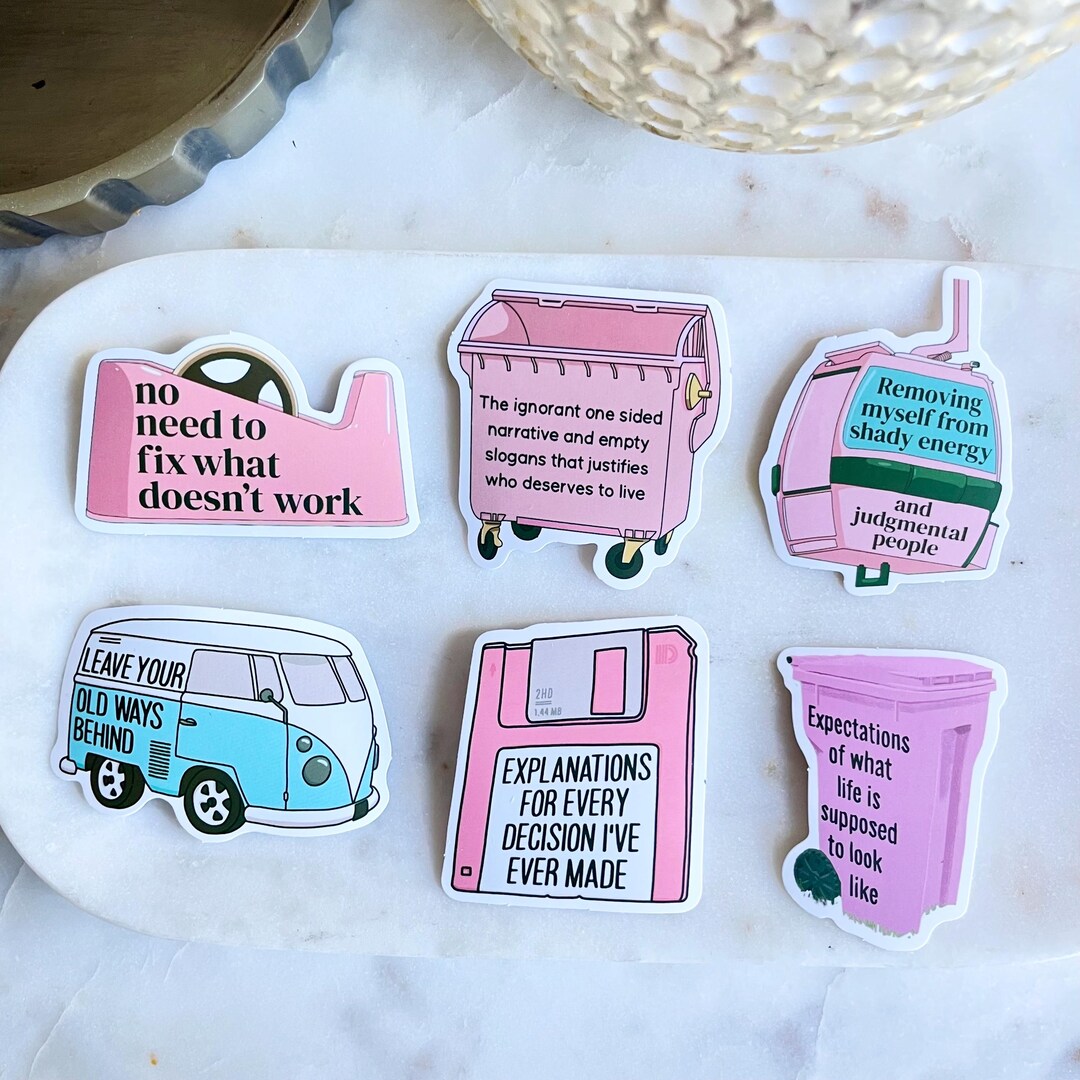 Reflective Sticker Set Symbols of Growth and Letting Go - Etsy