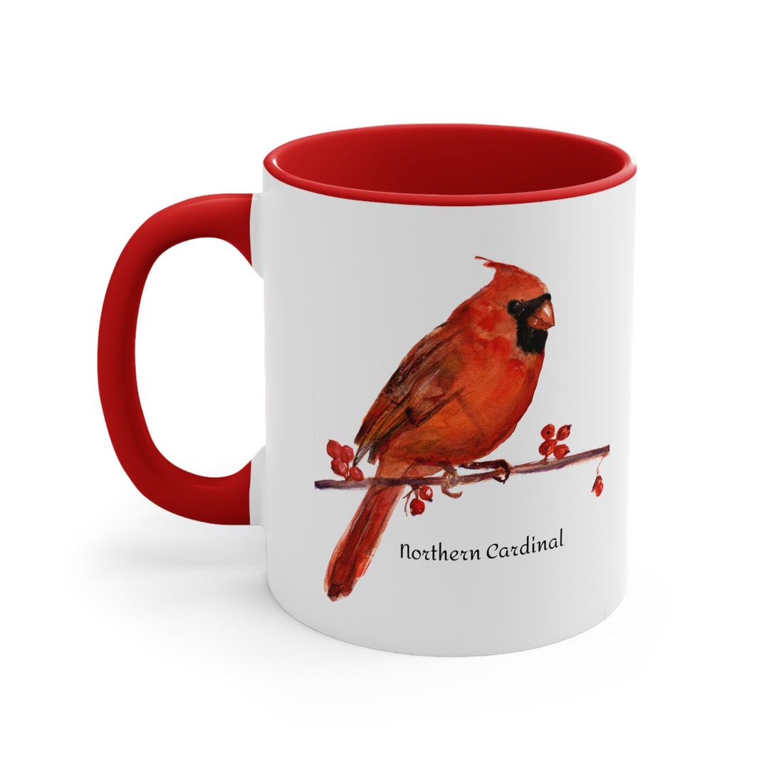 Cardinal Mug Gift for Bird Lover, Bird Mug, Gift for Her, Watercolor ...