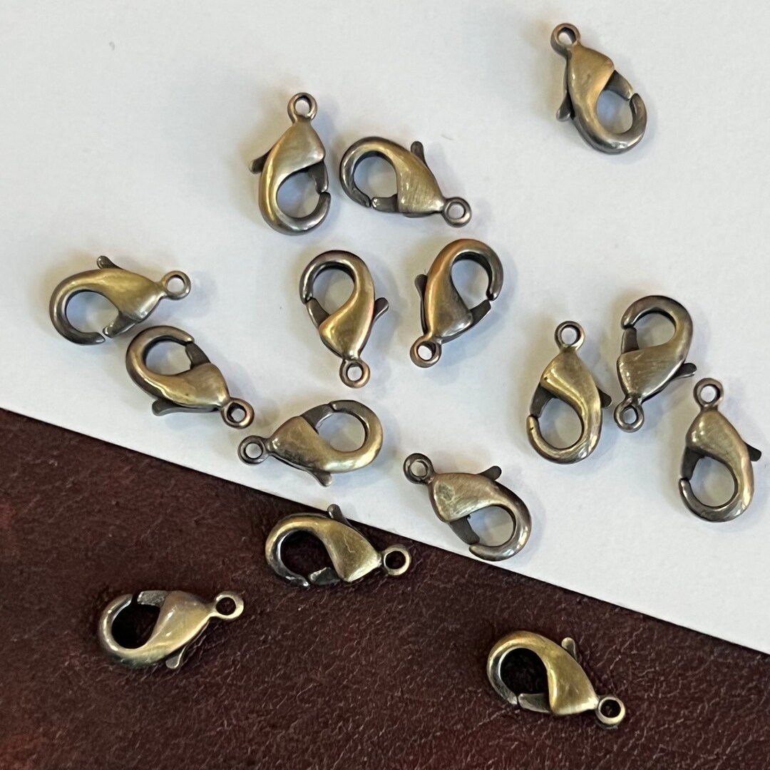 30pcs Lobster Clasp in Antique Bronze Finish-10mm X 5mm Small Lobster ...