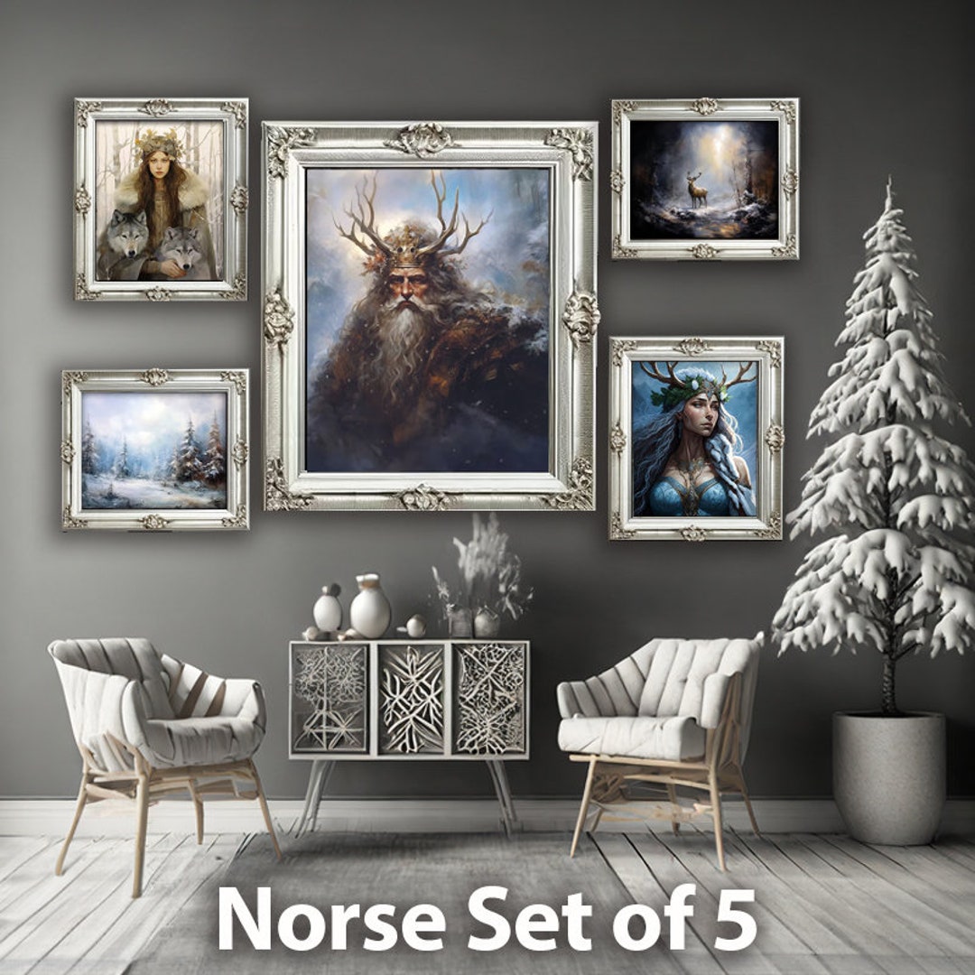Norse | Set of 5 | Norse Pagan | Norse Mythology | Norse Art | Norse ...