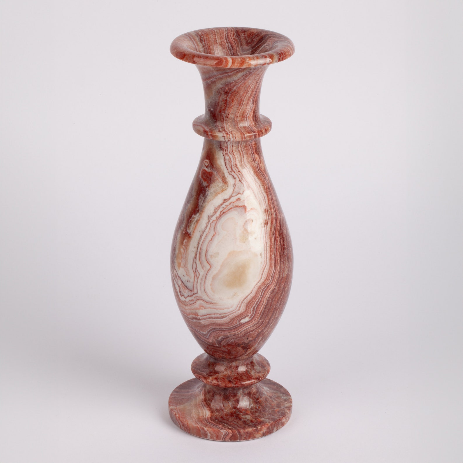 Pink, Rose Alabaster Vase, Small Onyx Vase, Hand Carved Onyx, Onyx ...