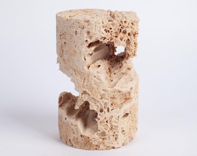 Natural Travertine Cylinder, Stone Pieces, Display Stone, Natural Stone ...
