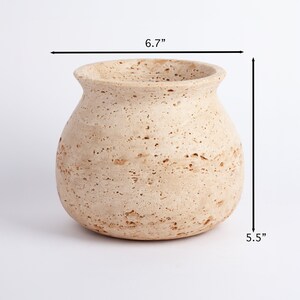 Beige Travertine Pot, Home Decoration, Marble Decoration, Home ...