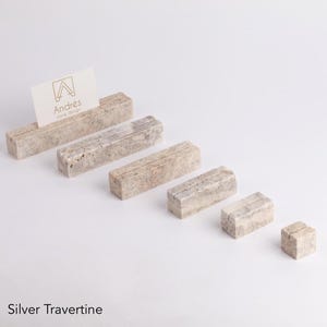 Natural Travertine Card Holder: Marble Menu, Jewelry Display, Wedding ...
