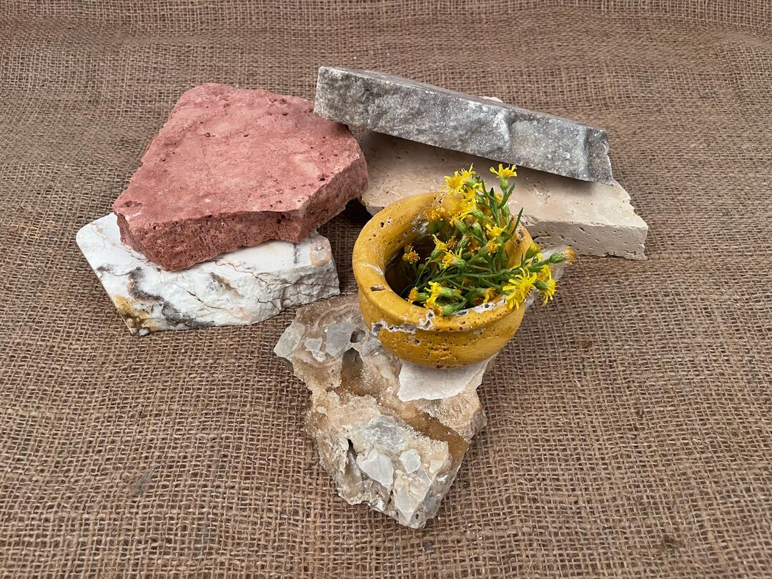 Stone Photo Prop, Travertine, Stone Fragments, Broken Stone Pieces ...