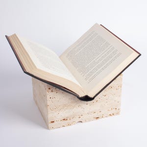 Travertine Bookstand, Marble Bookstand, Beige Travertine Book Holder ...