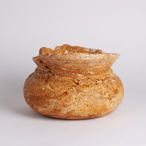Unique Orange Travertine Vase / One-of-a-kind Centerpiece / Home ...