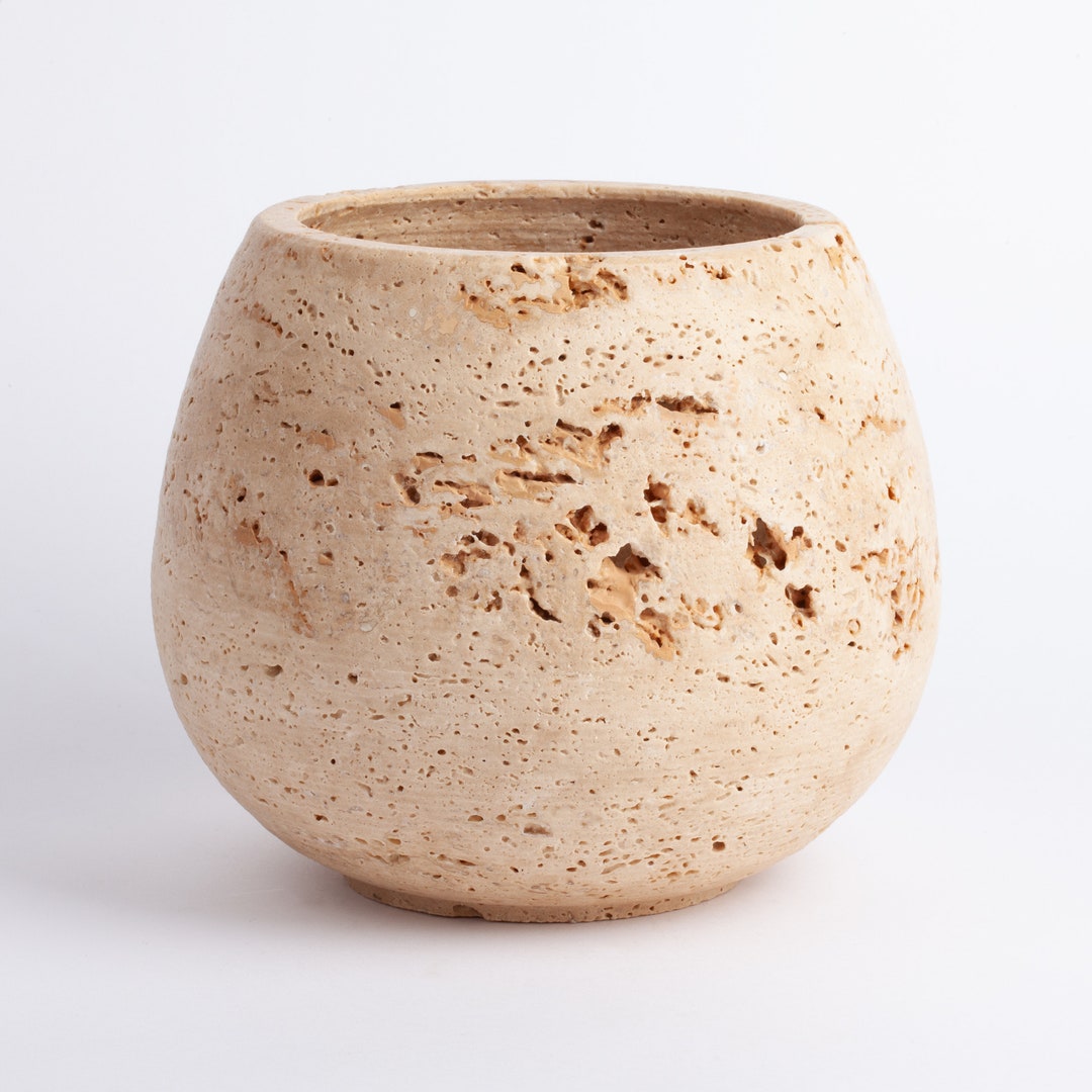 Unique Travertine Pot, Home Decoration, Marble Decoration, Home ...