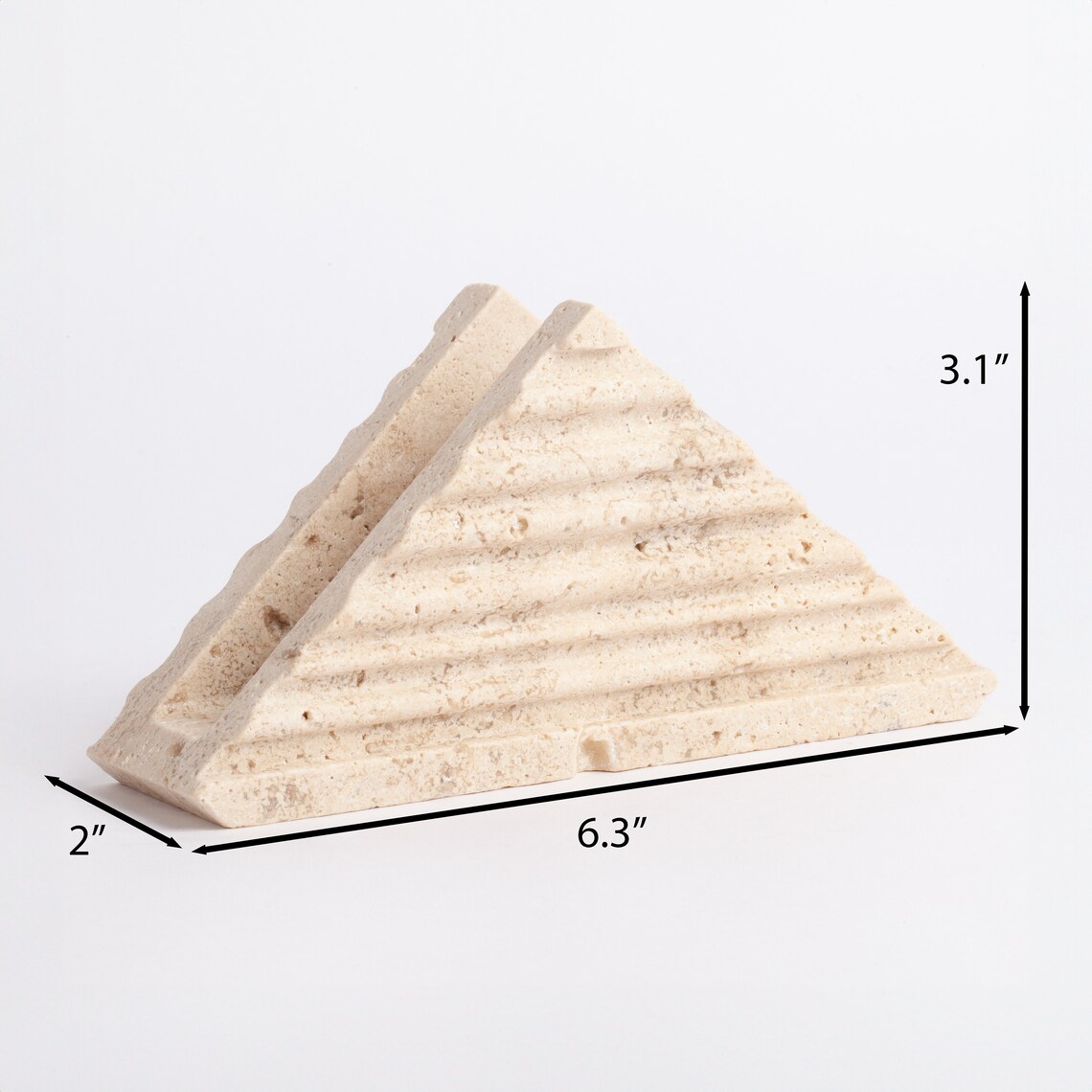 Travertine Triangle Napkin Holder / Marble Napkin Holder / Home ...