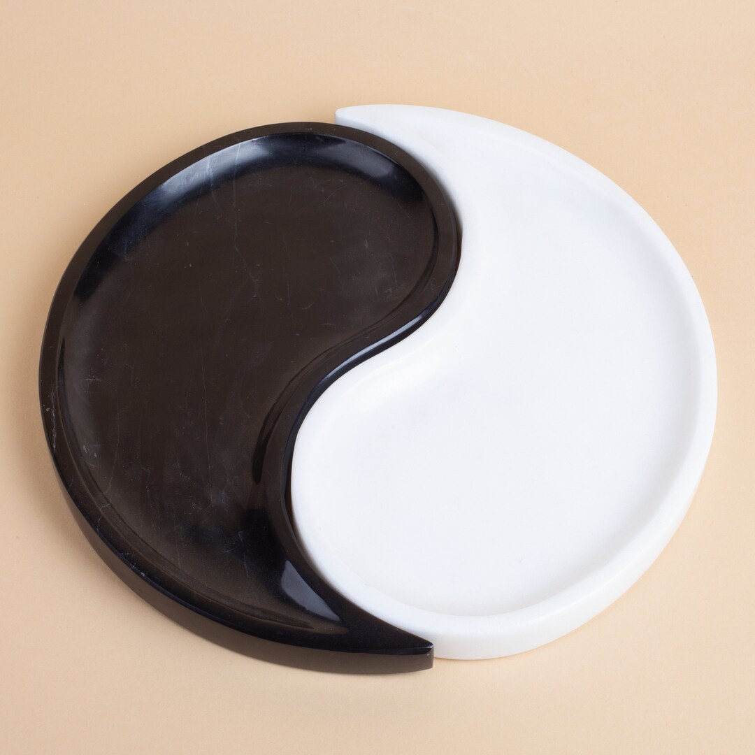 Yin Yang Marble Plate, Yin Yang Plate, Marble Yin Yang, Stone Yin Yang ...