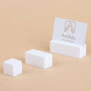 White Marble Card Holder, Marble Menu Holder, Marble Jewelry Display ...