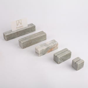 Travertine Card Holder, Marble Menu Holder, Jewelry Display, Name Tag ...