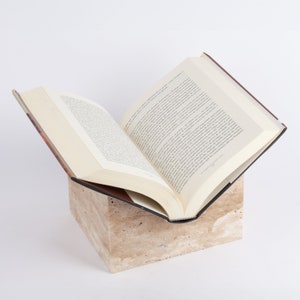 Travertine Bookstand, Marble Bookstand, Beige Travertine Book Holder ...
