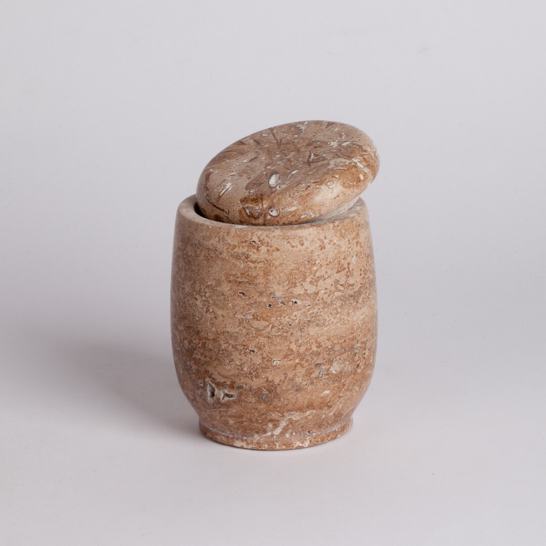 Noche Travertine Container/jar With Lid / Marble Jar / Stone Jar / Home ...