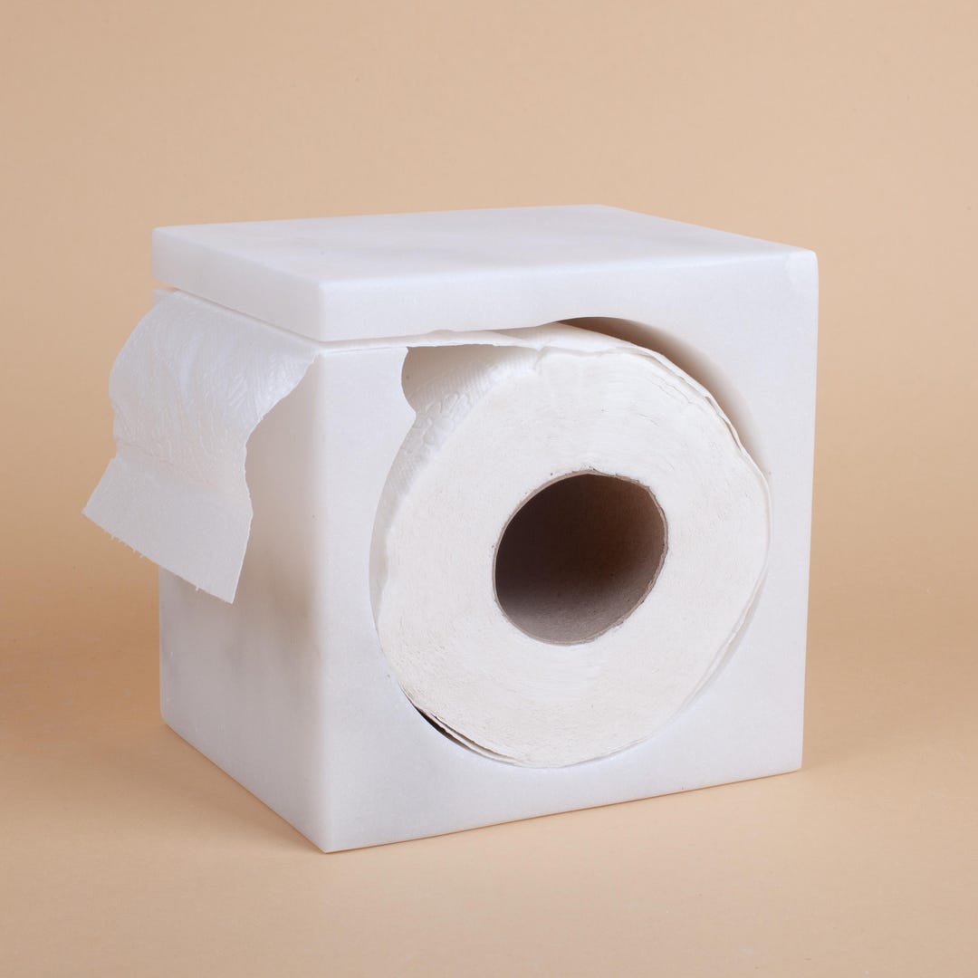 Handmade White Marble Toilet Paper Holder Bathroom Accessory - Etsy