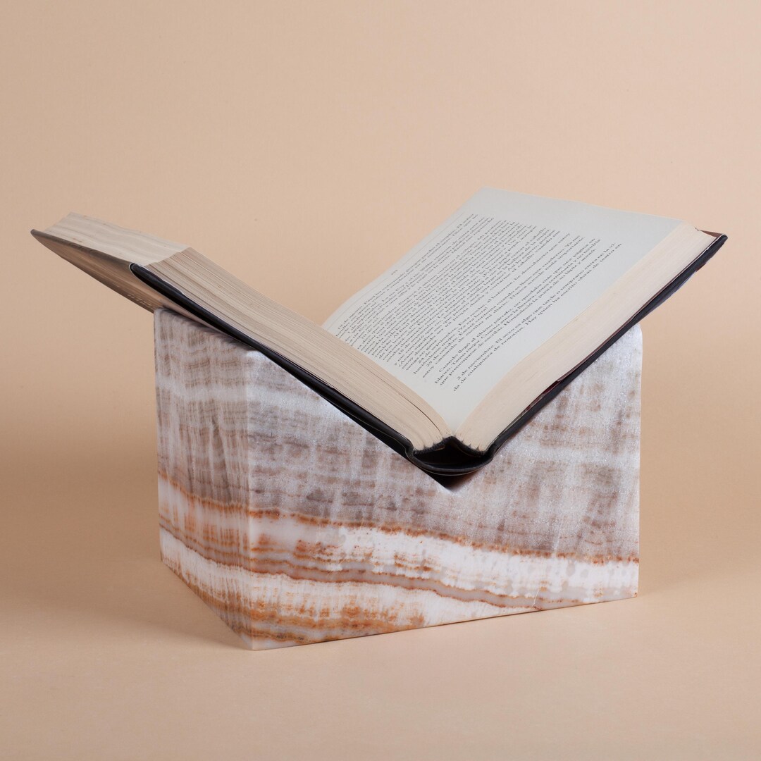 Alabaster Bookstand, Marble Bookstand, Beige Travertine Book Holder, Bookstand From Marble ...