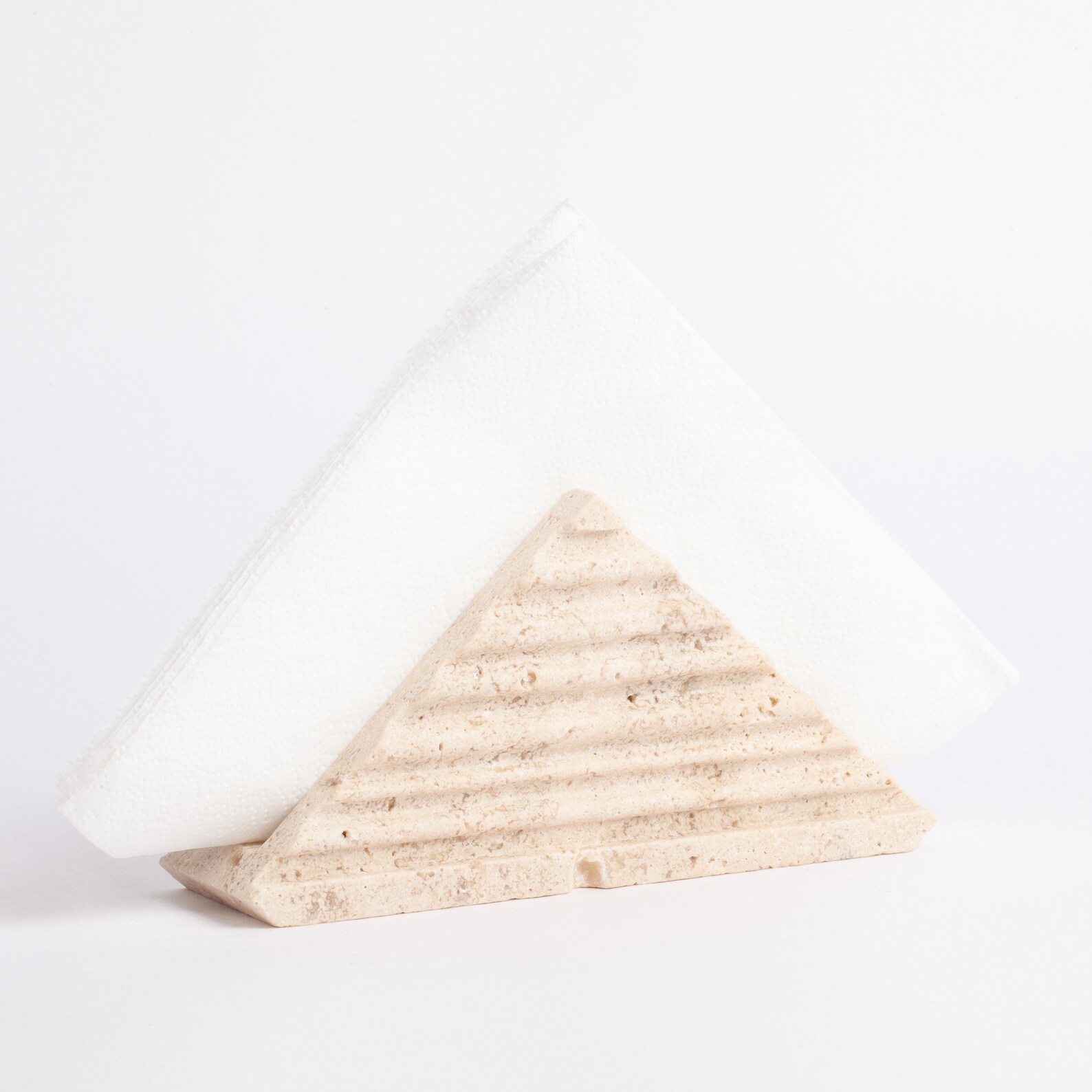 Travertine Triangle Napkin Holder / Marble Napkin Holder / Home ...