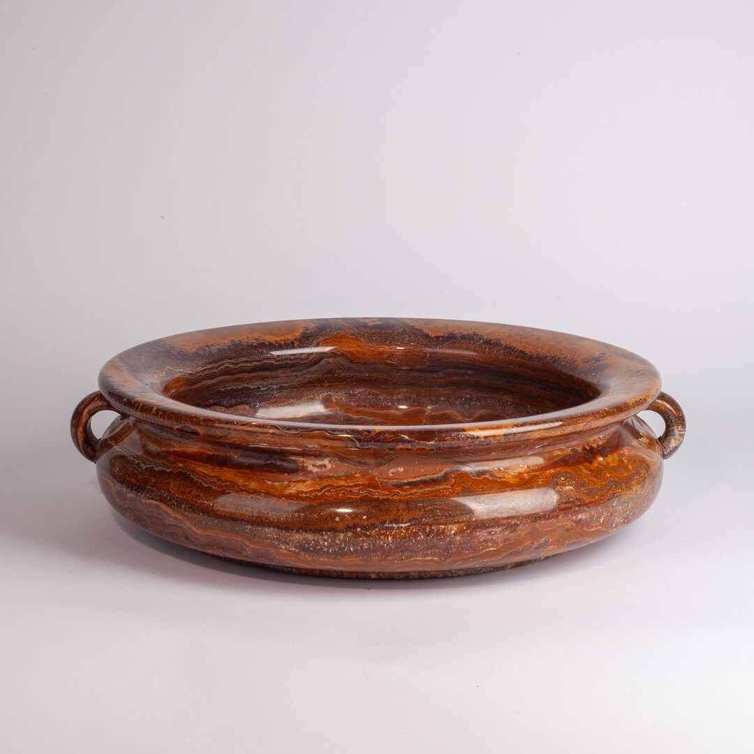 Terme Travertine Big Bowl / Huge Pot / Unique Centerpiece / One of a ...
