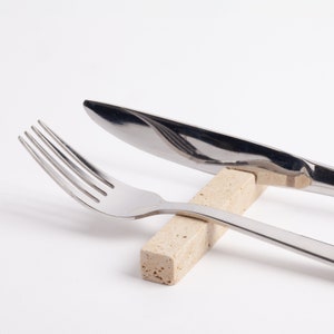 8pcs Beige Travertine Cutlery Rest / Chopstick Rest / Marble Cutlery ...